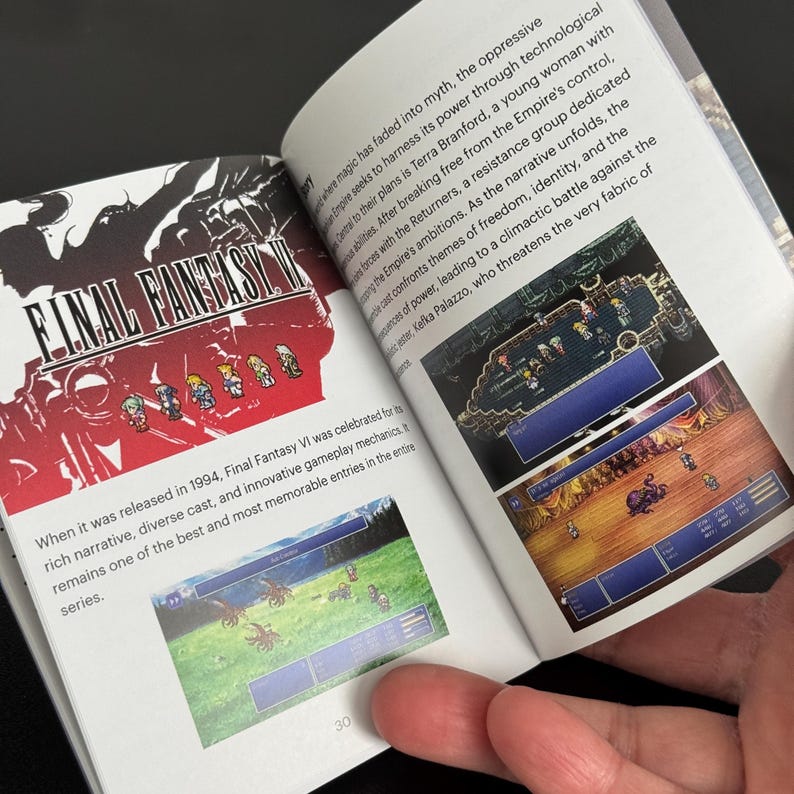 Final Fantasy Pixel Remaster Manual: Nintendo Switch FF 1-6 - Etsy