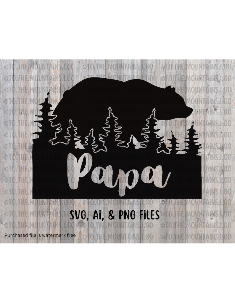 Papa Bear Svg Png Designs Papa Bear Svg File for Cricut Papa - Etsy