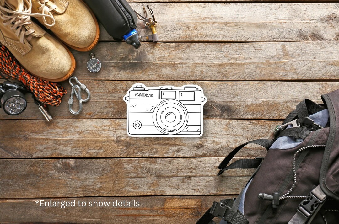 Camera Sticker Backpacking Sticker Explore Sticker Camping Sticker for ...