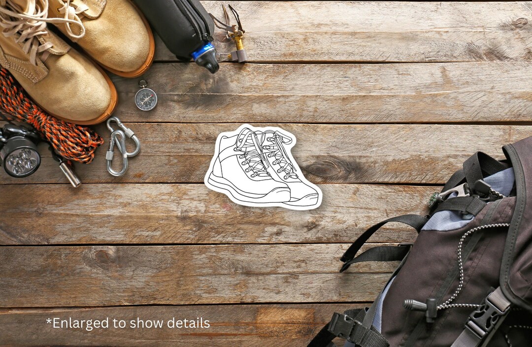 Hiking Boots Backpacking Sticker Camping Sticker for Bottle Explorer ...