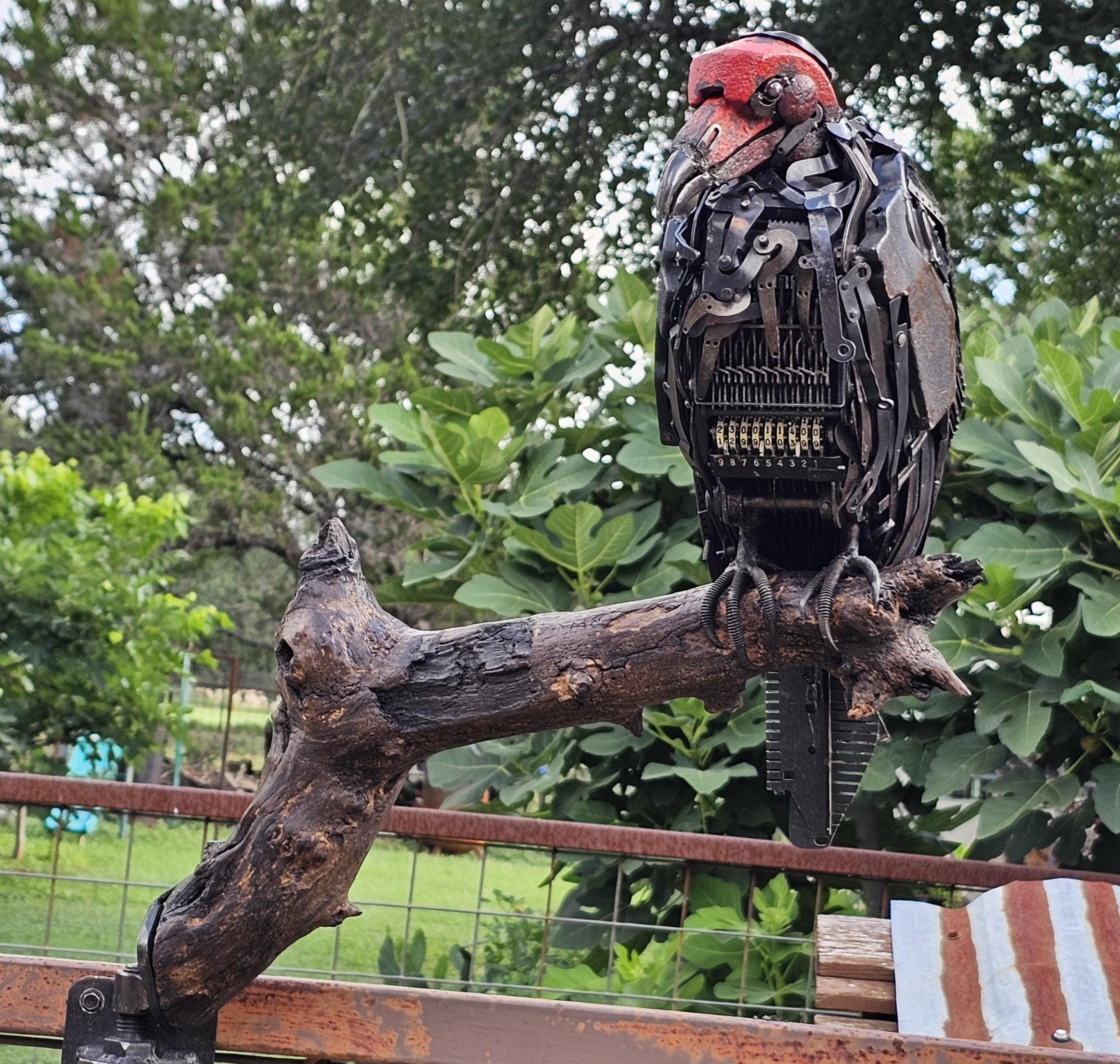 SOLD| Robot Vulture Sculpture | Steampunk Bird Art | Scrap Metal Bird ...