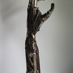 Metal Robot Hand Human Arm Sculpture Scrap Metal Robot Hand Made to ...