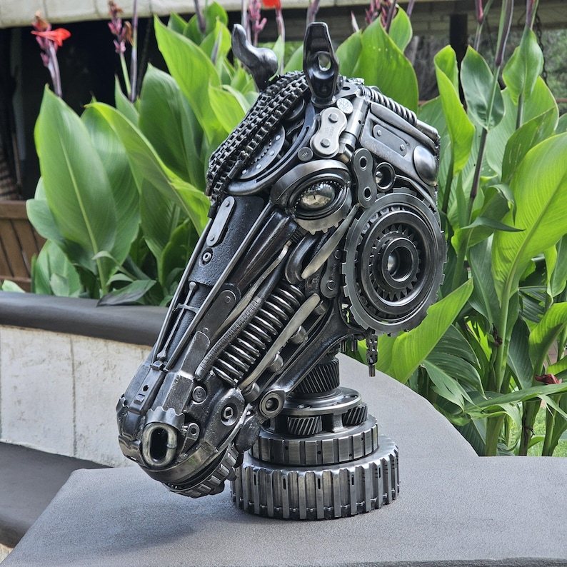 Horse Head Sculpture | Made to Order| Scrap Metal Art | Steampunk Horse ...