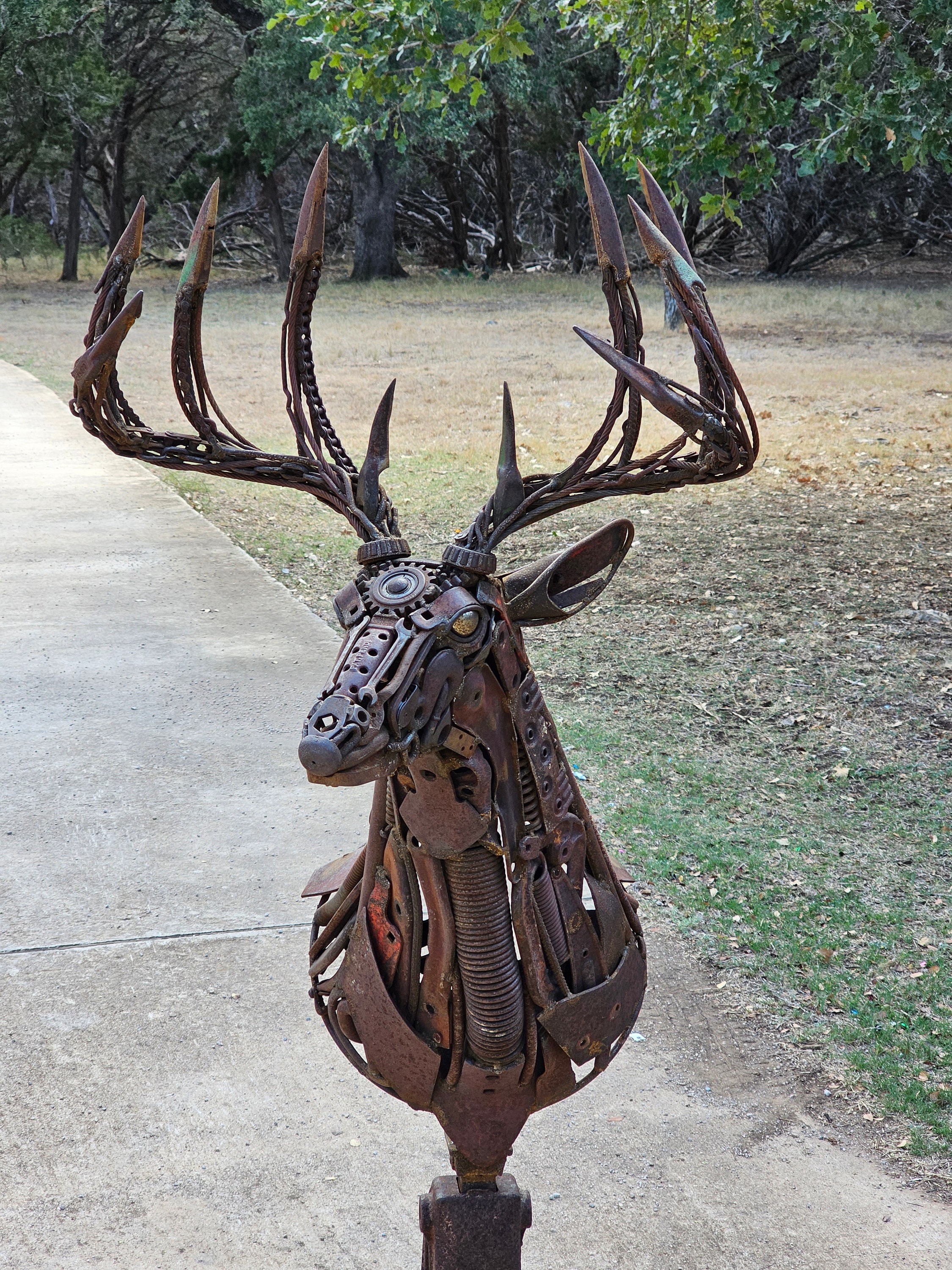 SOLD | Fine Art Deer Sculpture | Scrap Metal Deer Statue | Reclaimed ...