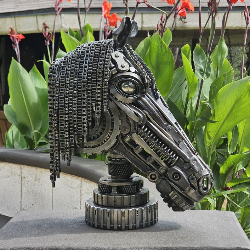 SOLD | Fine Art Horse Head Sculpture | Made to Order| Scrap Metal Art ...