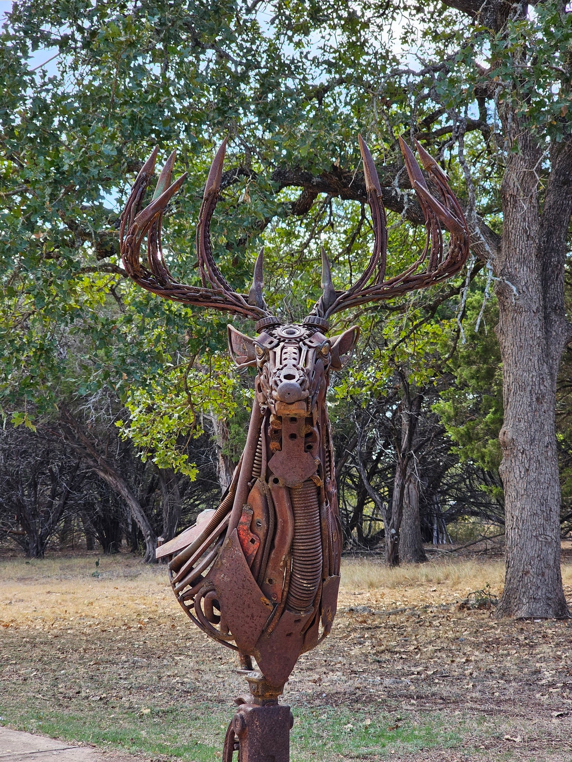 SOLD | Scrap Metal Deer Statue | Reclaimed Metal Deer | Scrap Metal ...