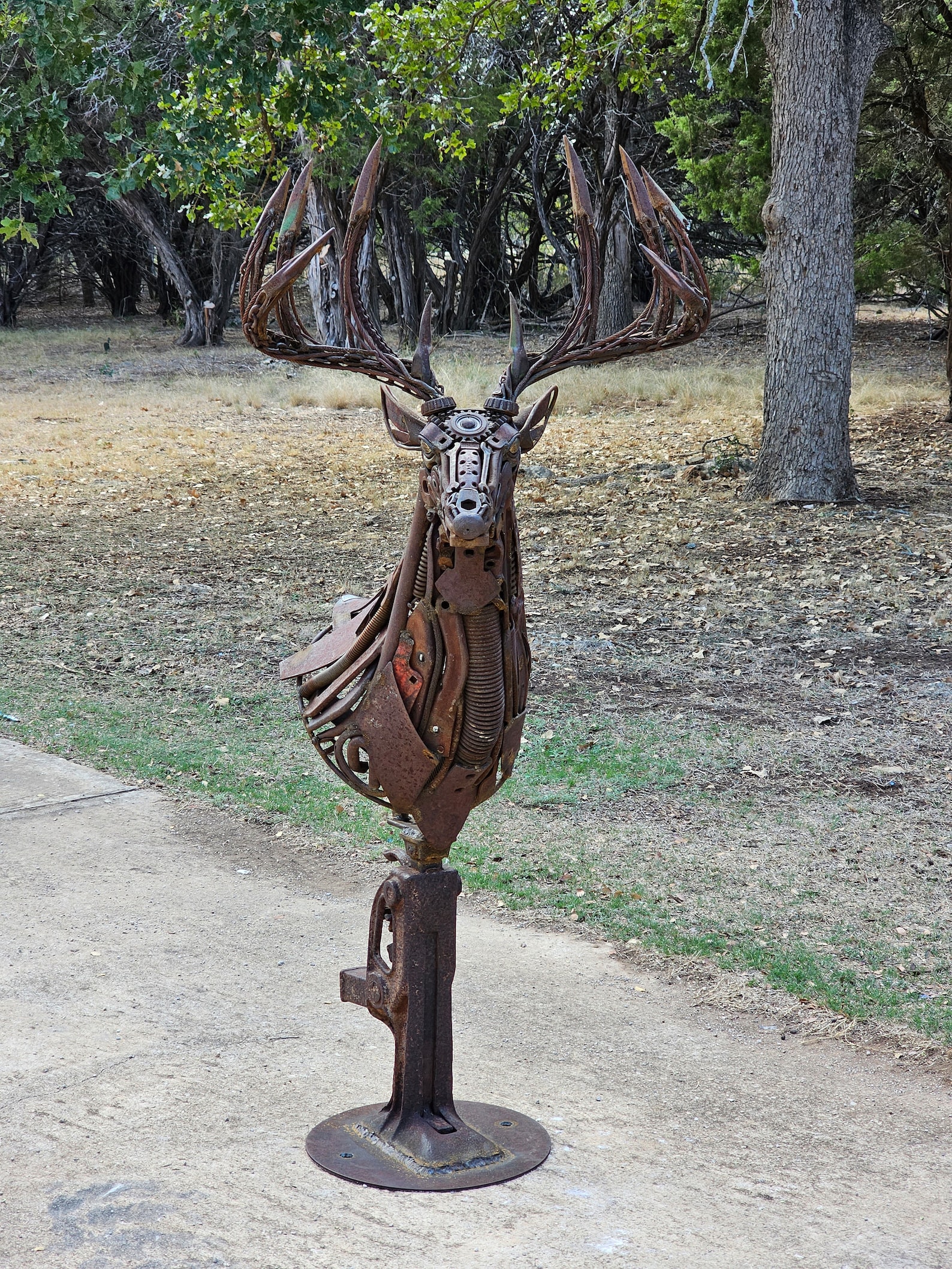 SOLD | Fine Art Deer Sculpture | Scrap Metal Deer Statue | Reclaimed ...