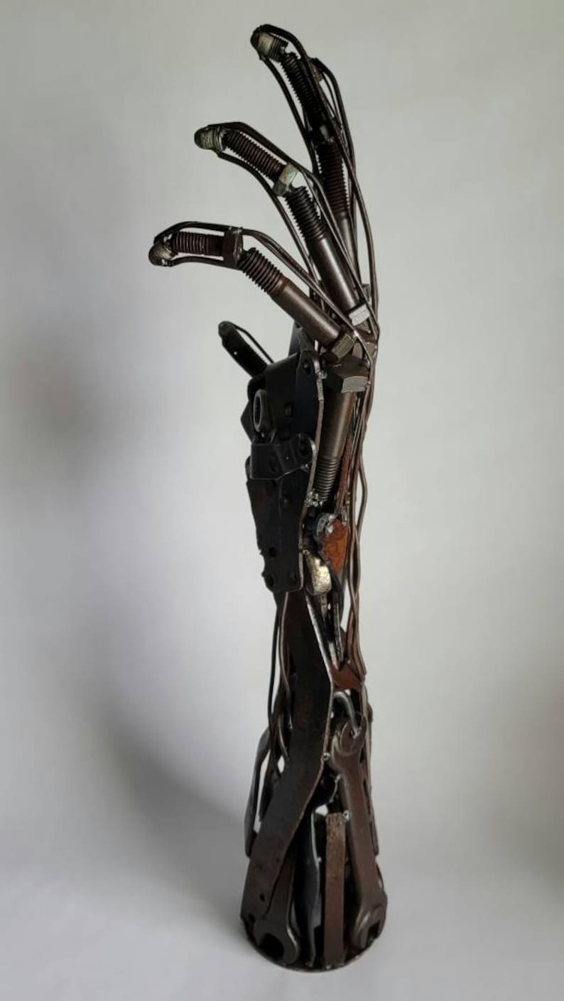 Metal Robot Hand | Human Arm Sculpture | Scrap Metal Robot Hand | Made ...