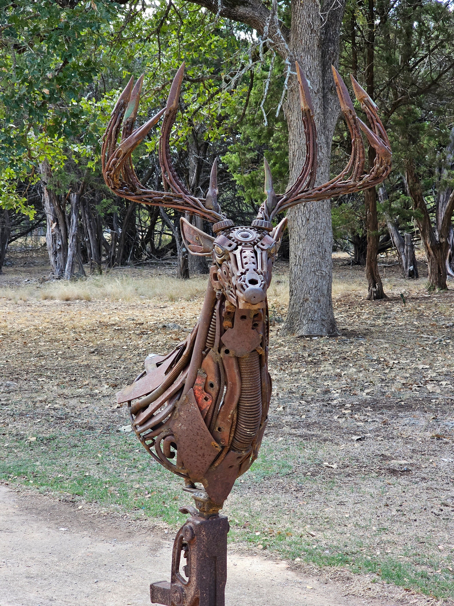 SOLD | Fine Art Deer Sculpture | Scrap Metal Deer Statue | Reclaimed ...
