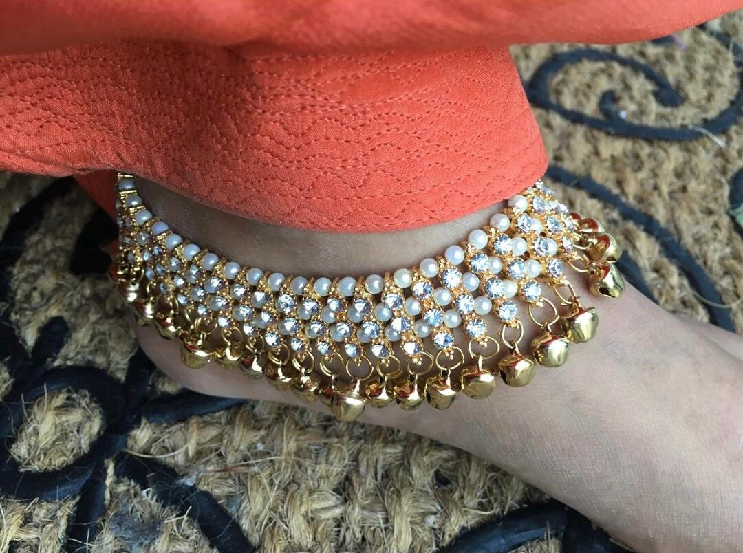 Theee Layer Jhanjar Anklet With Bells Indian Bollywood Paki Punjabi ...