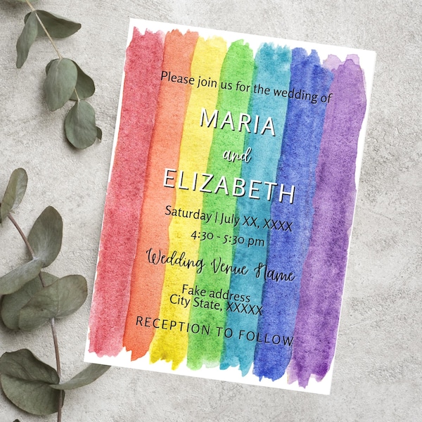 Lesbian Wedding Invitation - Etsy