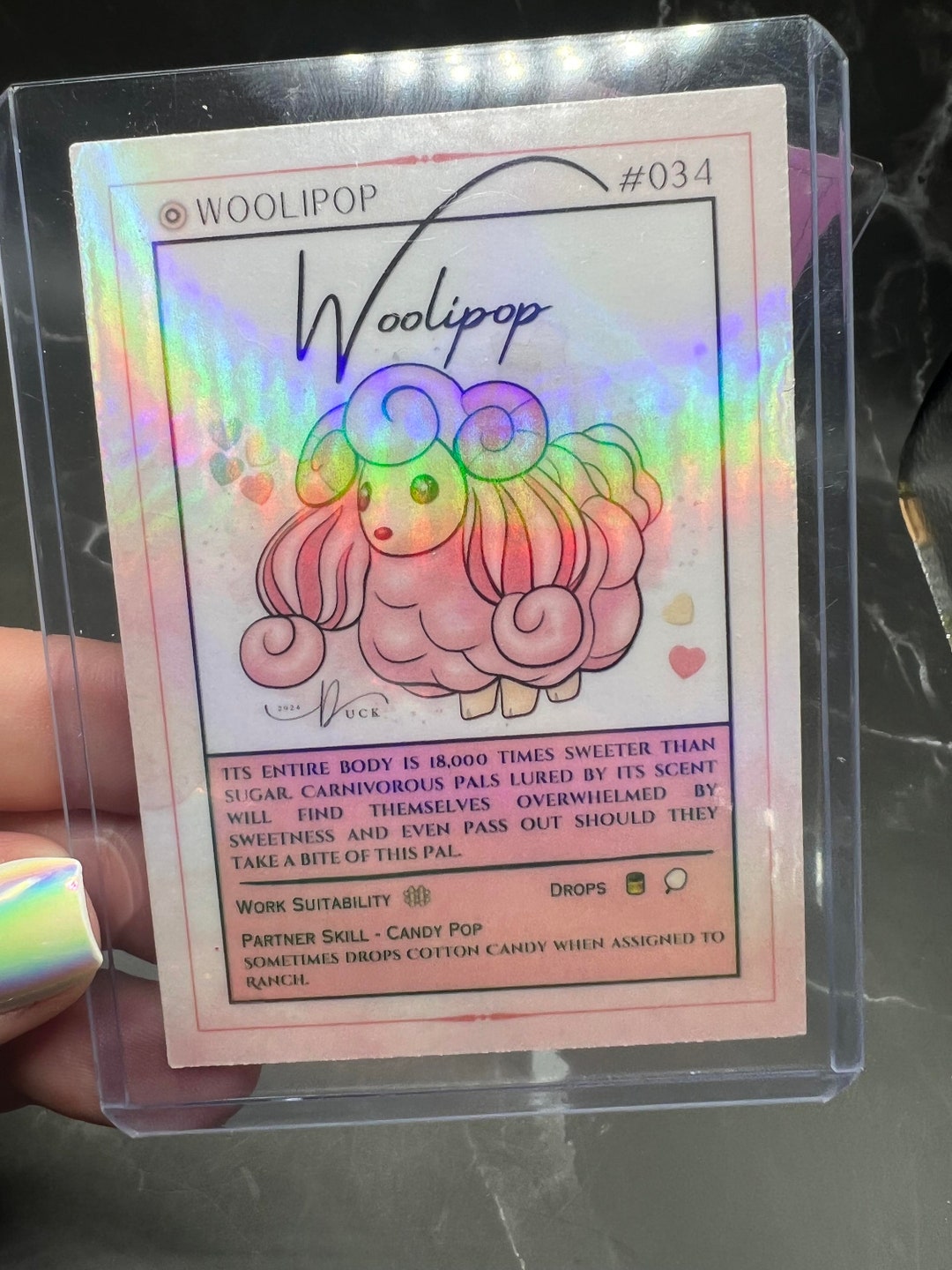 Palword Paldeck Inspired Fan Art Card: Woolipop 034 - Etsy