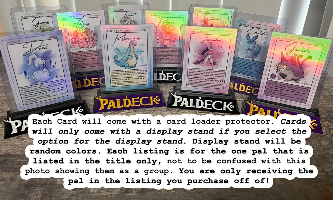 Palword Paldeck Inspired Fan Art Cards: Set 1 - Etsy