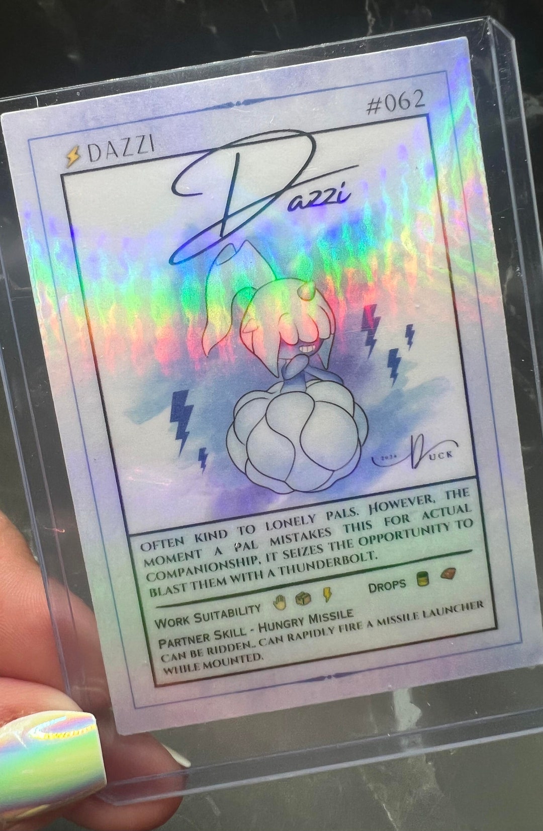 Palword Paldeck Inspired Fan Art Card: Dazzi 062 - Etsy