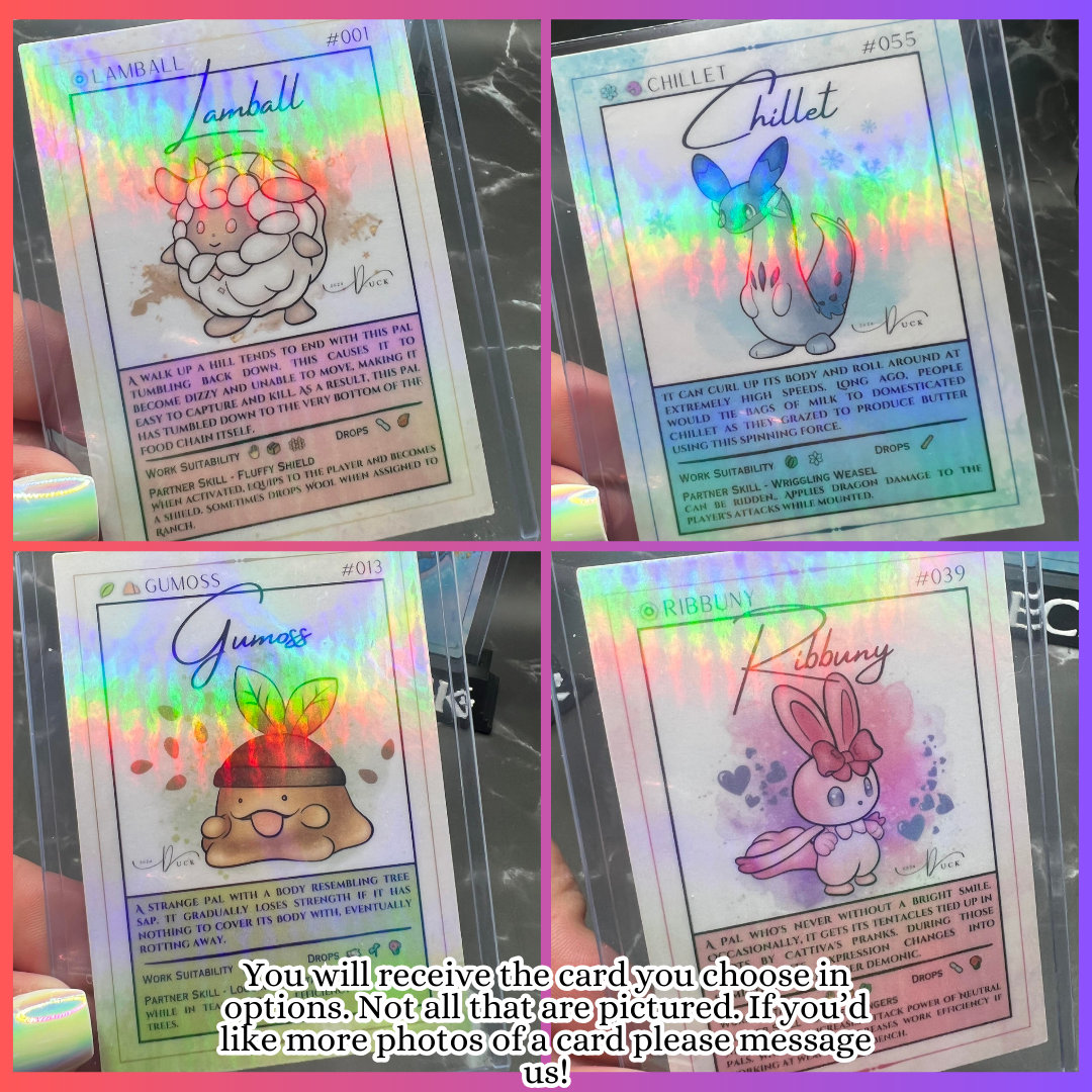 Palword Paldeck Inspired Fan Art Cards: Choose Your Pal(s) - Etsy