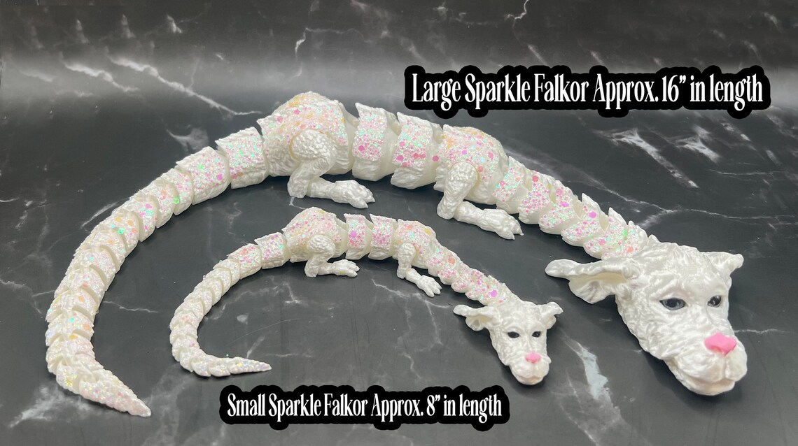 Neverending Story Sparkle Falkor Flexi Articulated Fidget Toy Prop - Etsy