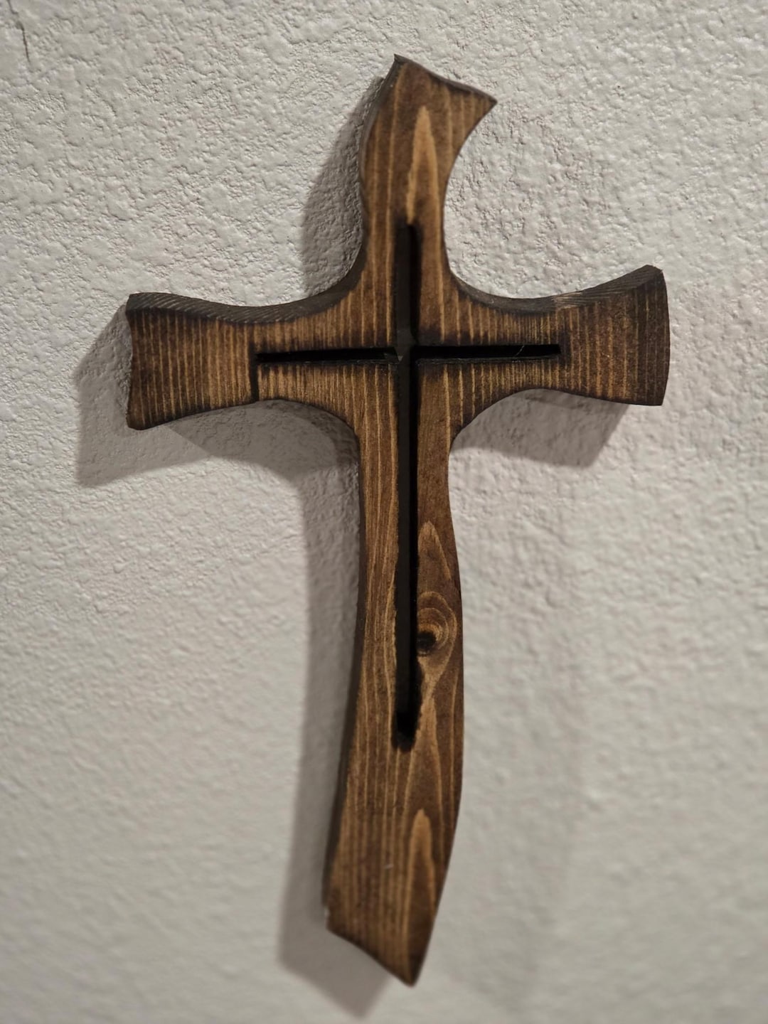 Handmade Wooden Wall Cross • Rustic Christian Home Decor • Faith Gift ...