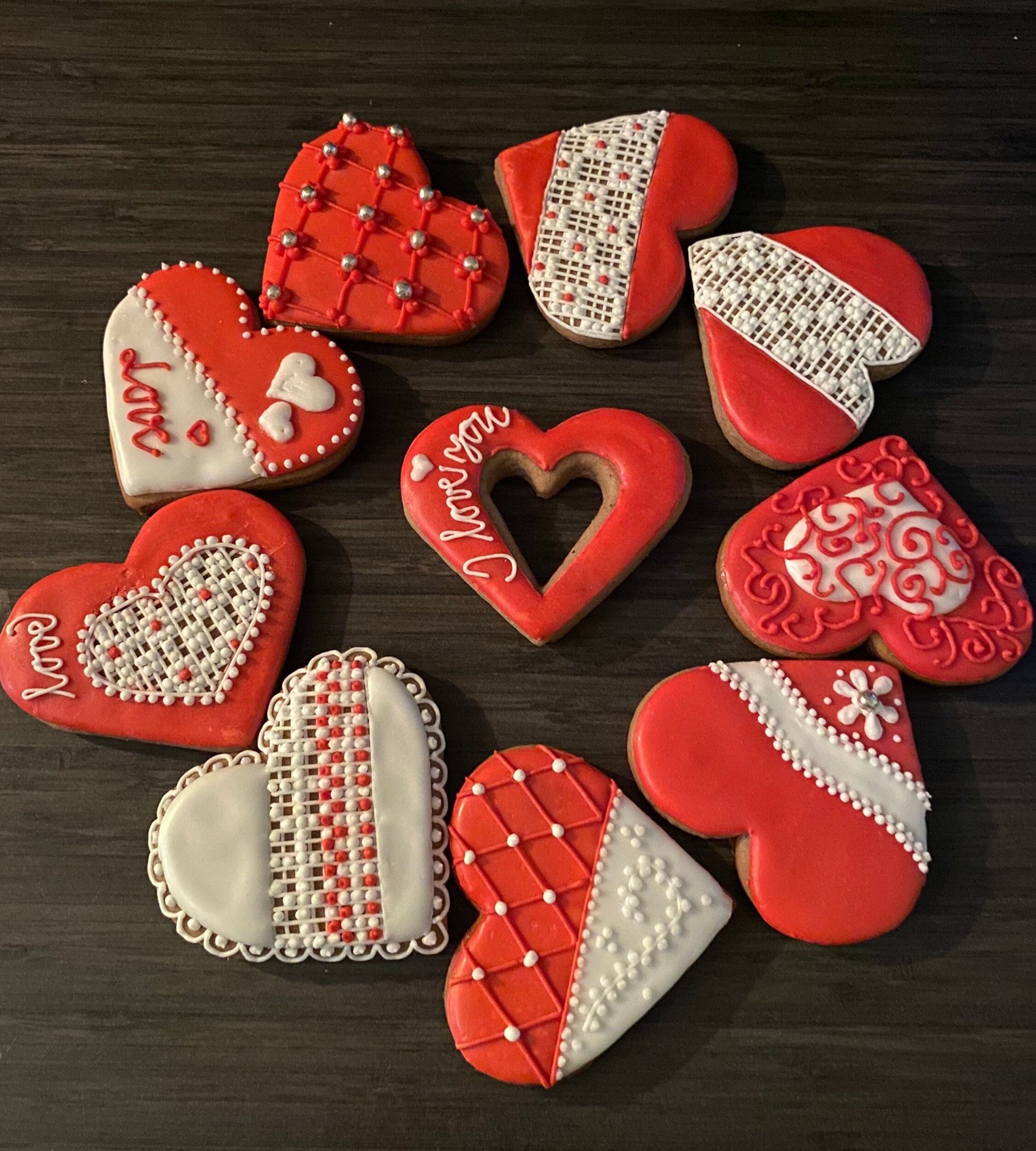 Valentine Cookies - Hearts RED - Etsy