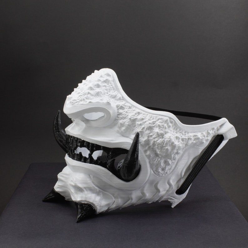 Japanese Samurai Mask White Samurai Mask Pink Samurai - Etsy