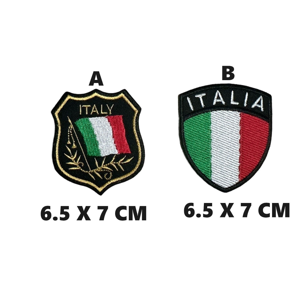 Italy Italian National Flag Sheild Patch Embroidered Iron on Sew on ...