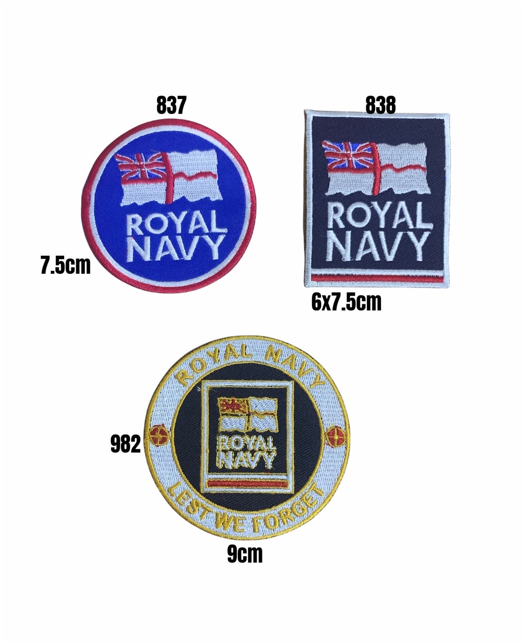 Royal Navy Force Army Embroidered Patch Badge Sew/iron on Applique ...