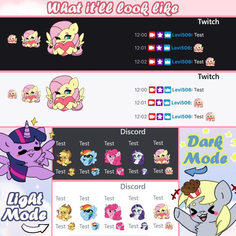 Pony Twitch/discord Emote Bundle - Etsy
