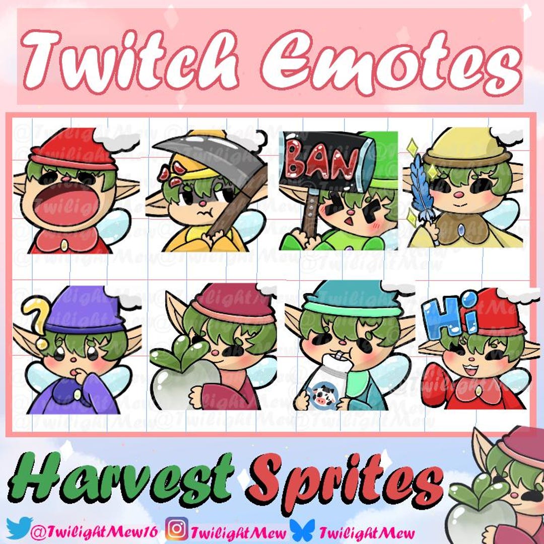 Harvest/nature Sprites Twitch/discord Emote Bundle - Etsy
