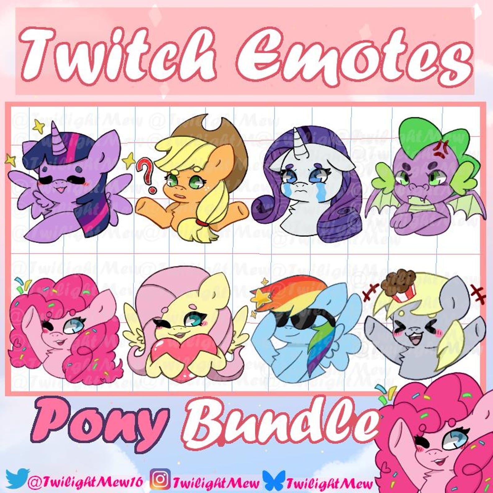 Pony Twitch/discord Emote Bundle - Etsy