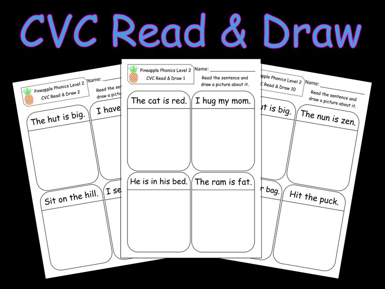 Pineapple Phonics - English CVC Short Vowel Bundle - Flashcards ...