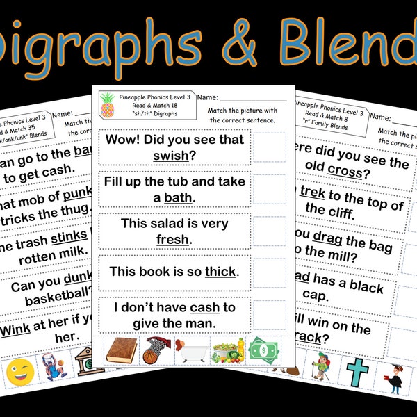 Consonant and Vowel Blends - Etsy