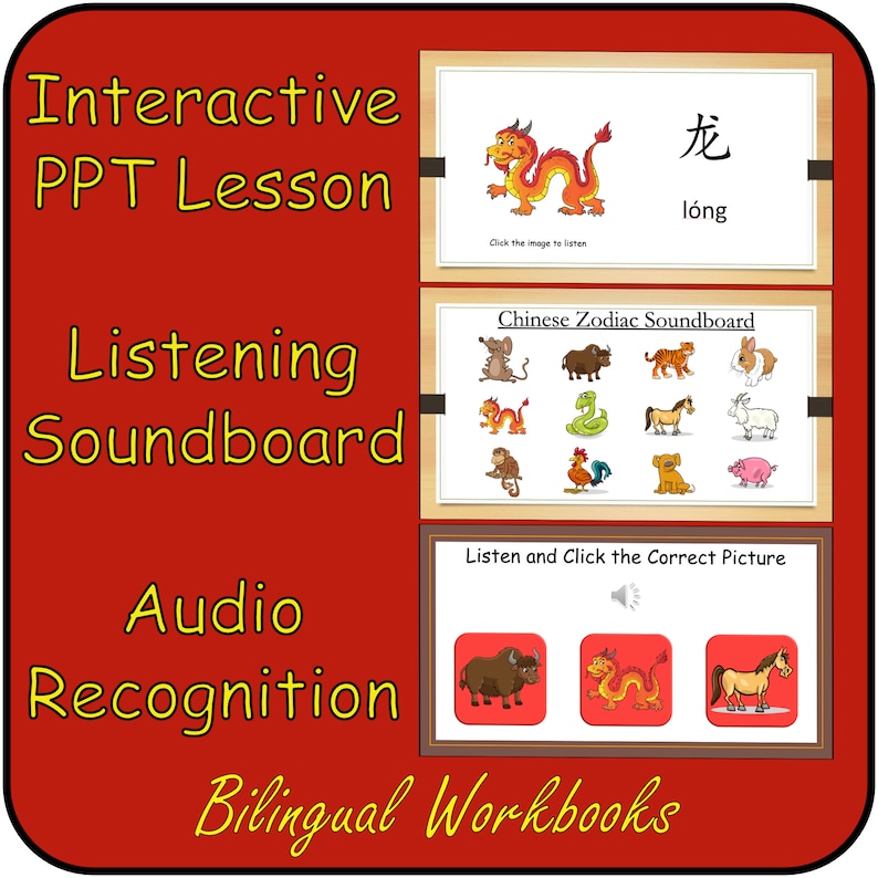 Chinese New Year 2024 Mandarin Bundle-picture Flash Cards, Write ...