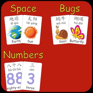 Learn Mandarin Chinese to English Flashcards Chinese Bilingual Flash ...