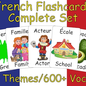 Bilingual French-english Flashcards - Kids Educational Digital Download ...