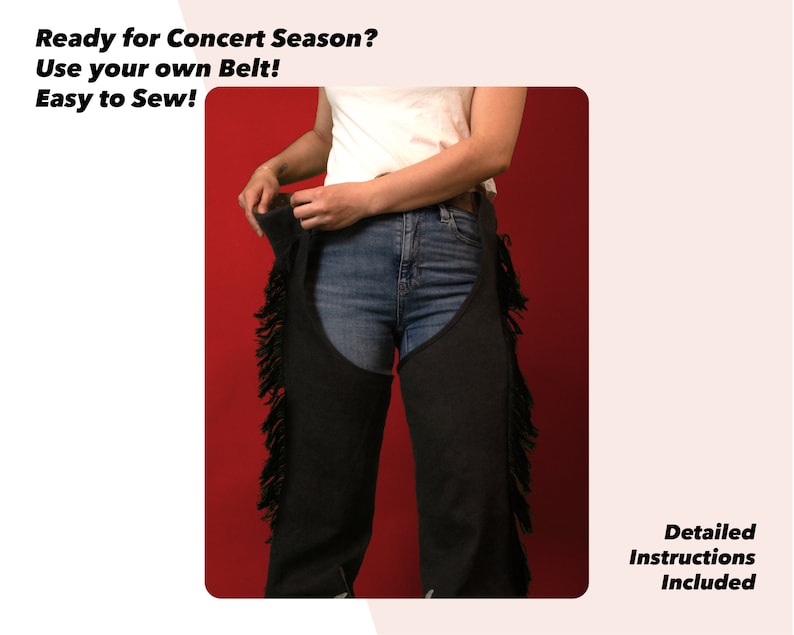 Flame Chaps / Digital Fashion Pattern/ Festival Fashion Chaps / XS - XL ...