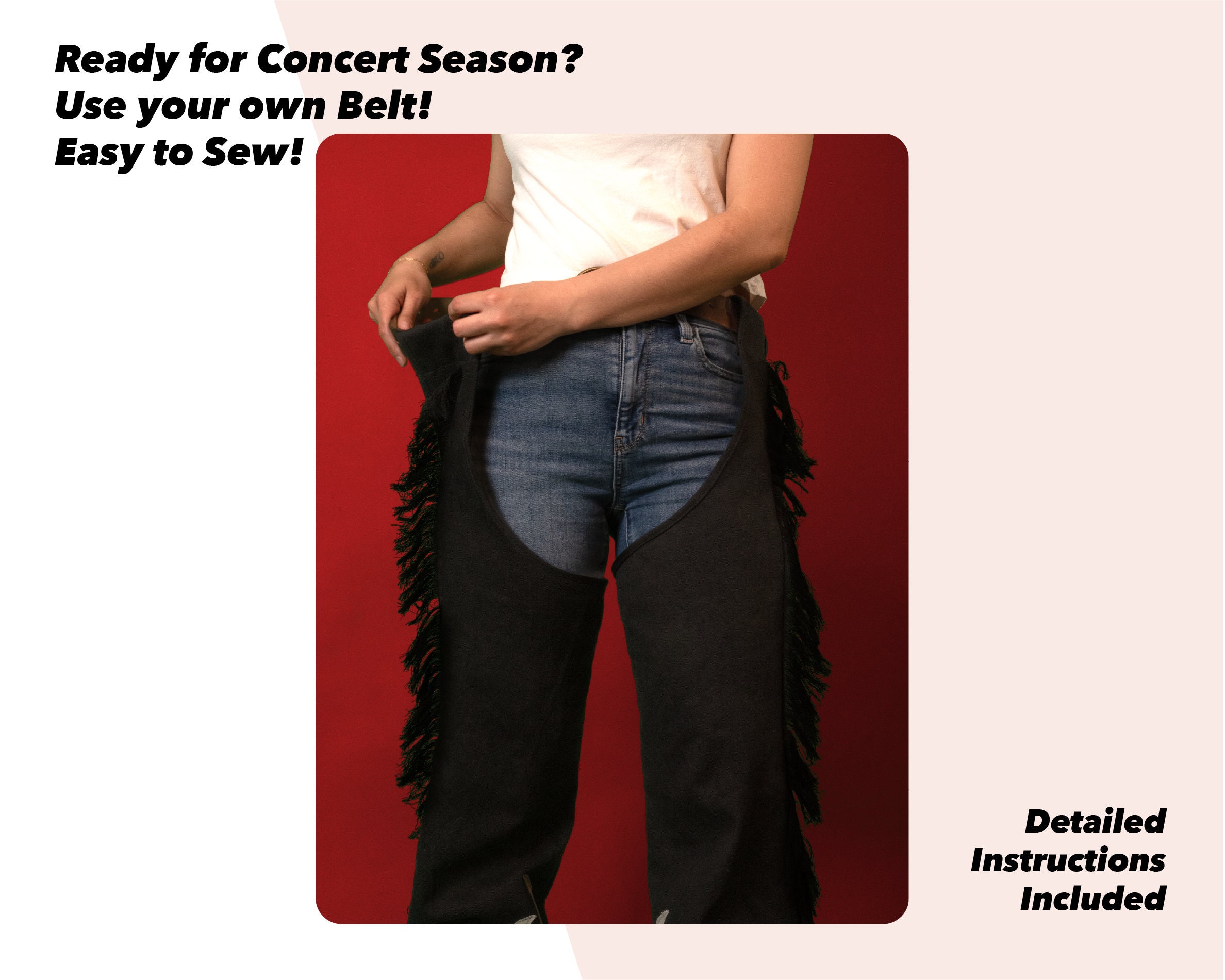 Flame Chaps / Digital Fashion Pattern/ Festival Fashion Chaps / XS - XL ...