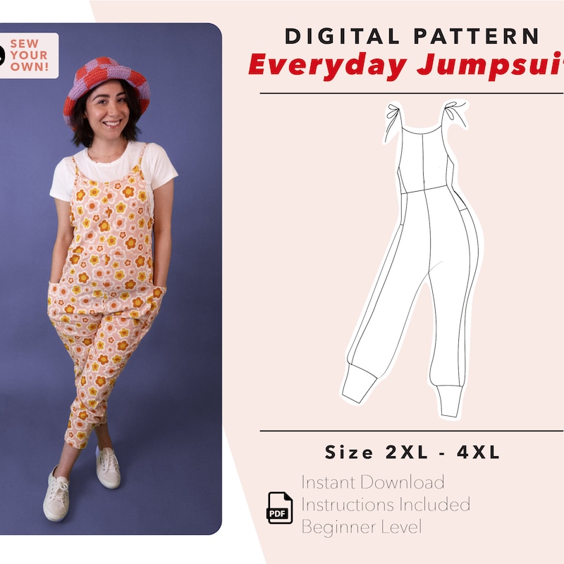 Jumpsuit Pattern - Etsy