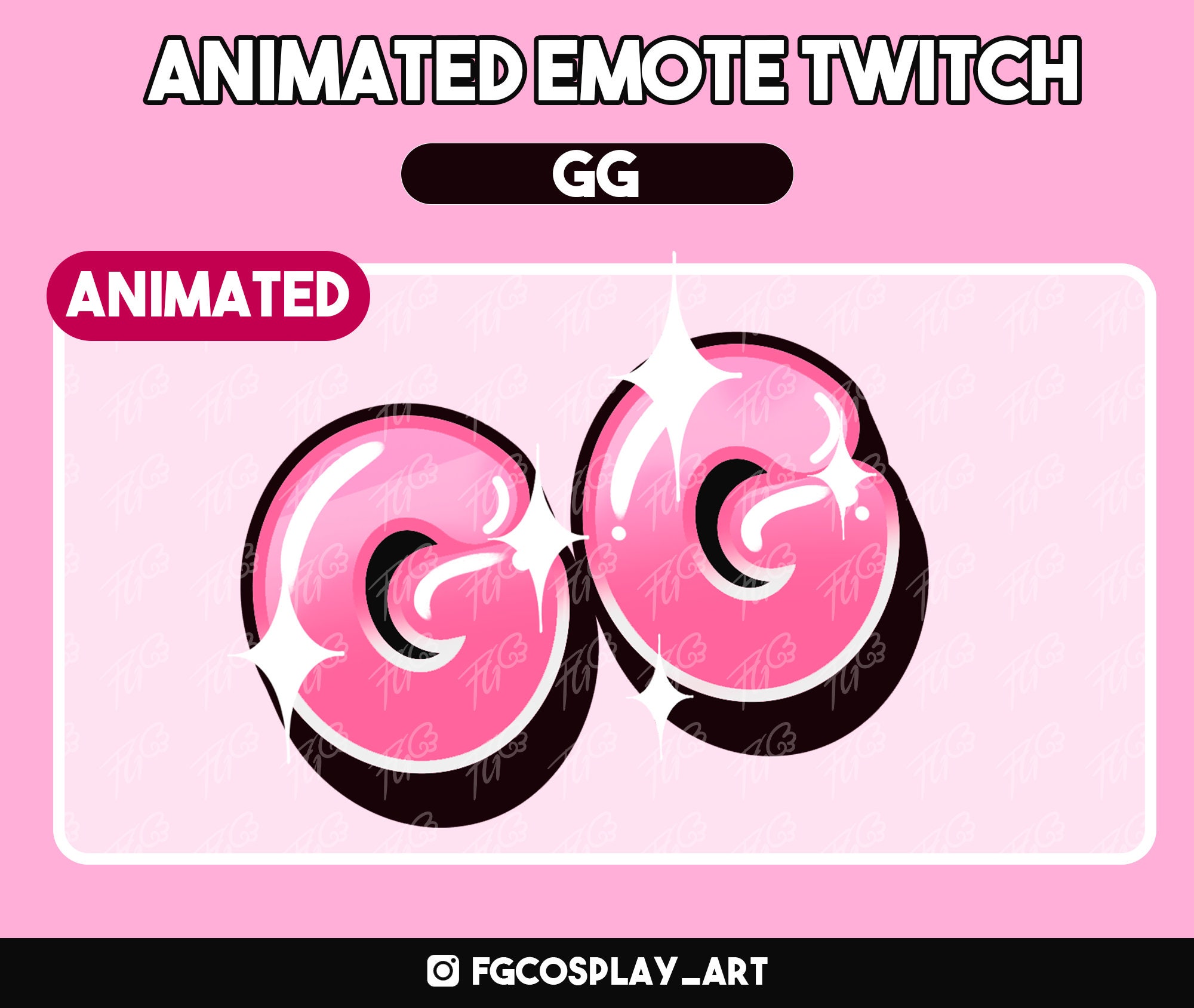 EMOTE GG ANIMATED Twitch Emote for Twitch - Etsy Canada