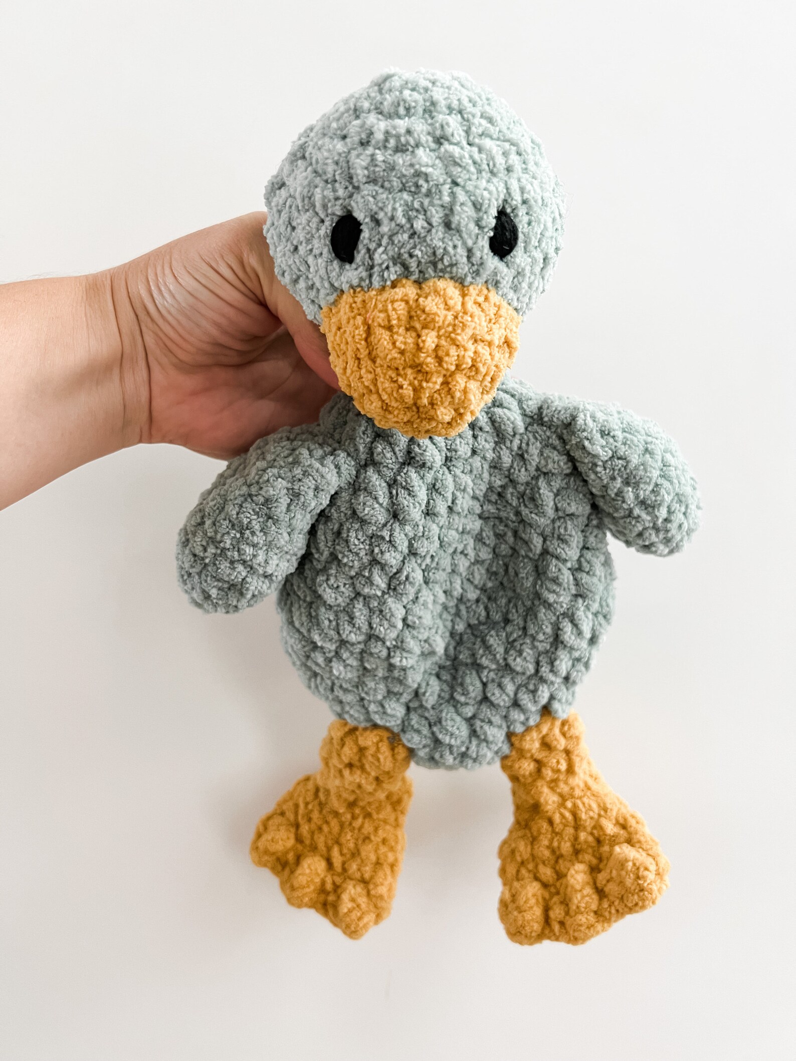 Duck Snuggler Duck Lovey Crochet Duck Plushie Duck Stuffed Animal Farm ...