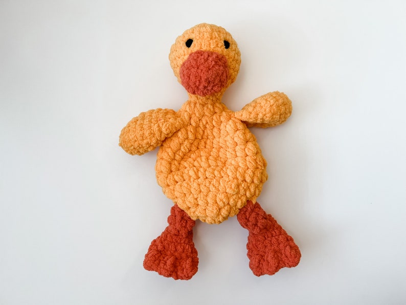 Duck Snuggler Duck Lovey Crochet Duck Plushie Duck Stuffed Animal Farm ...