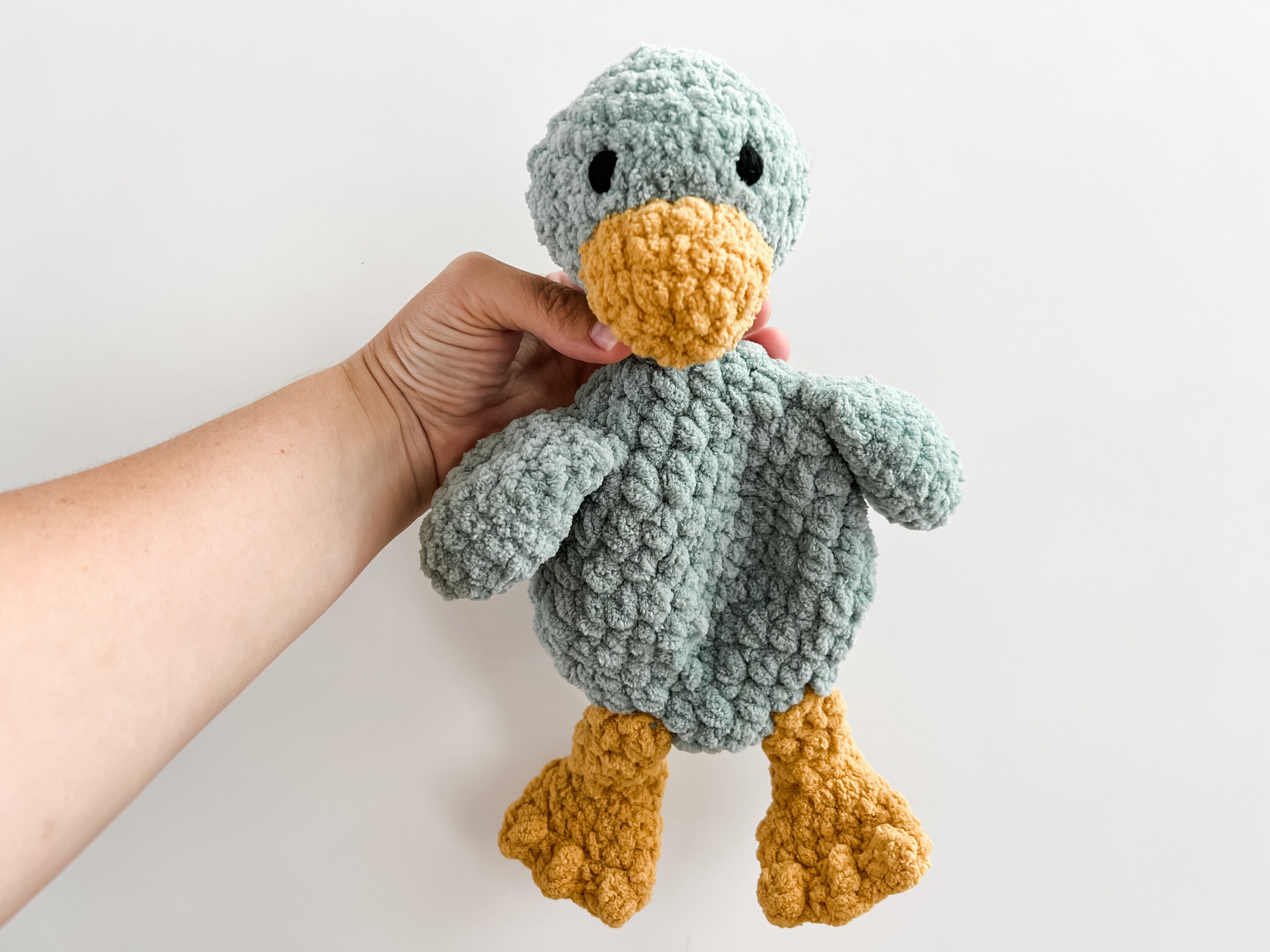 Duck Snuggler Duck Lovey Crochet Duck Plushie Duck Stuffed Animal Farm ...
