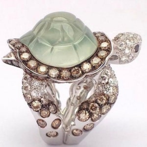 Diamond Turtle Ring - Etsy