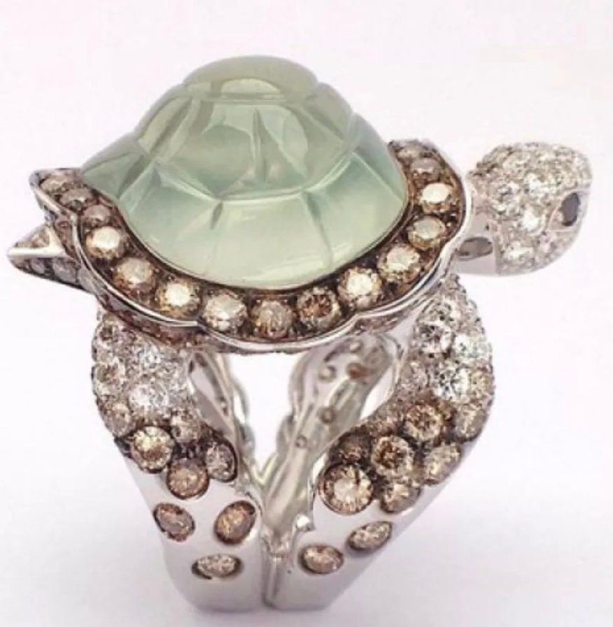 Diamond Turtle Ring - Etsy