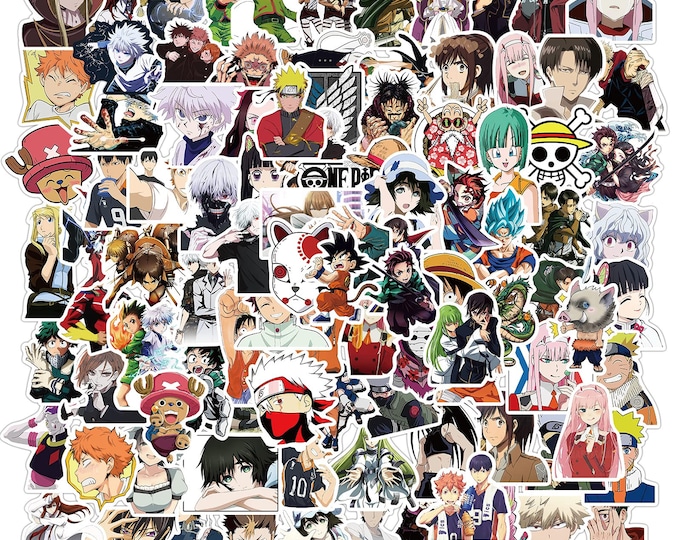 50 Anime Stickers Packs Stickers for Water Bottles - Etsy