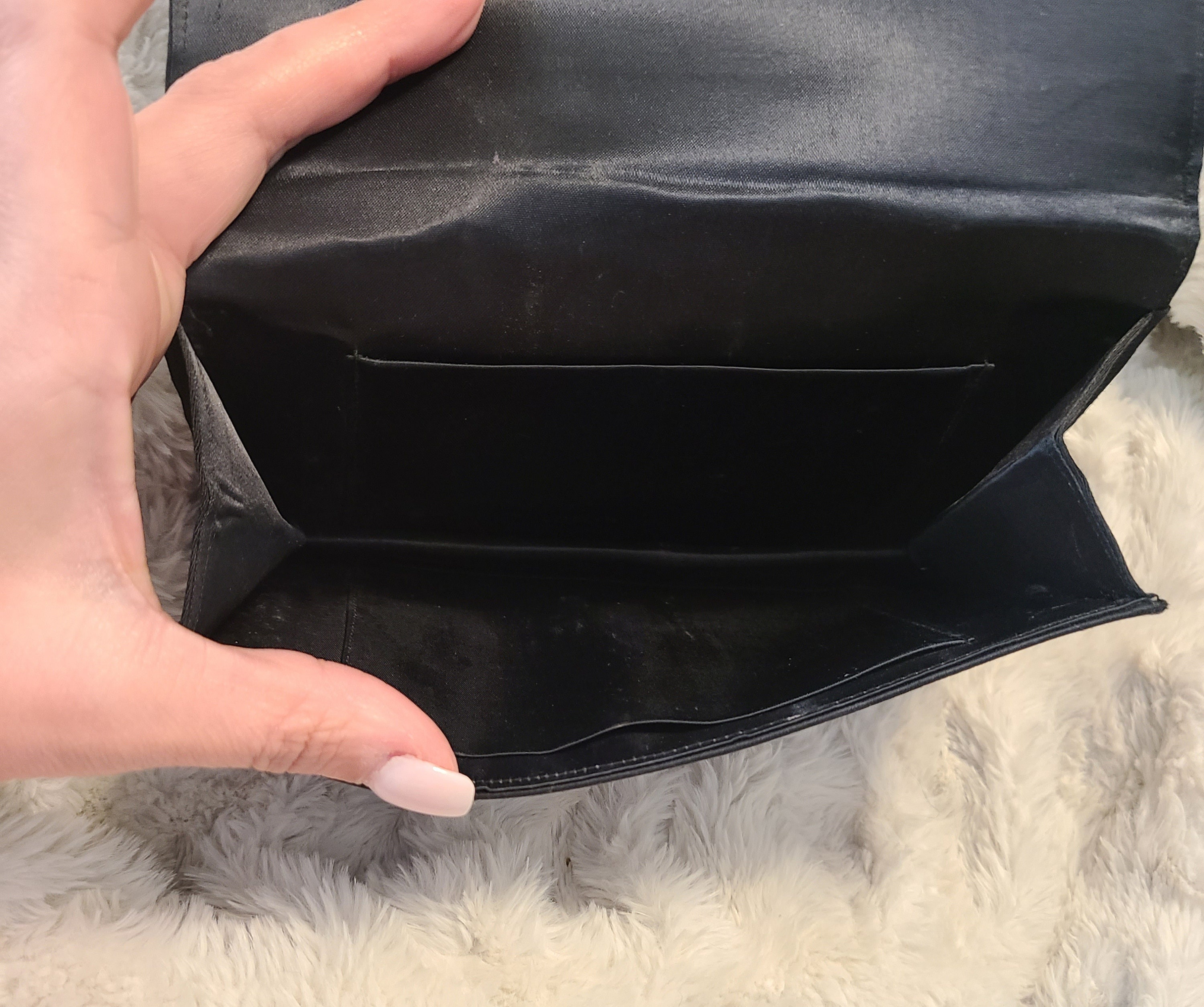 Denise Francelle Paris Black Satin and Floral Tambour Clutch, 1960s - Etsy