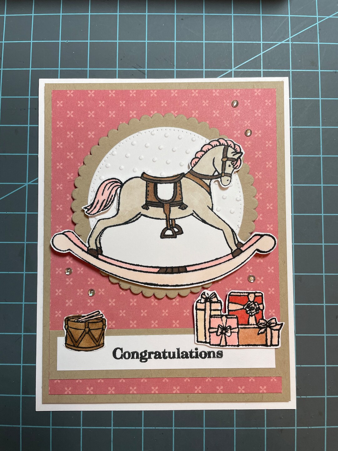 Handmade Congratulations Baby Girl Card - Etsy