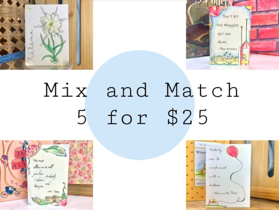 Mix and Match Card Bundle Pack - Etsy