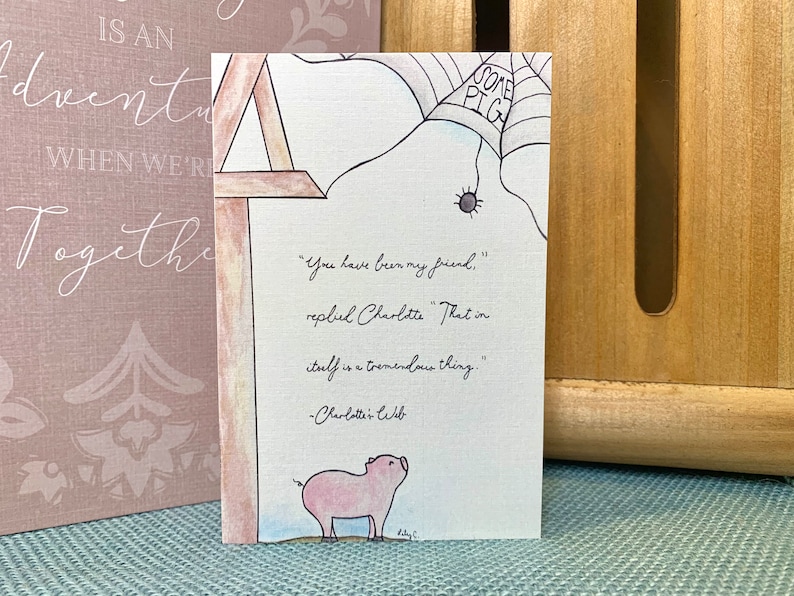 Charlotte's Web Card - Etsy