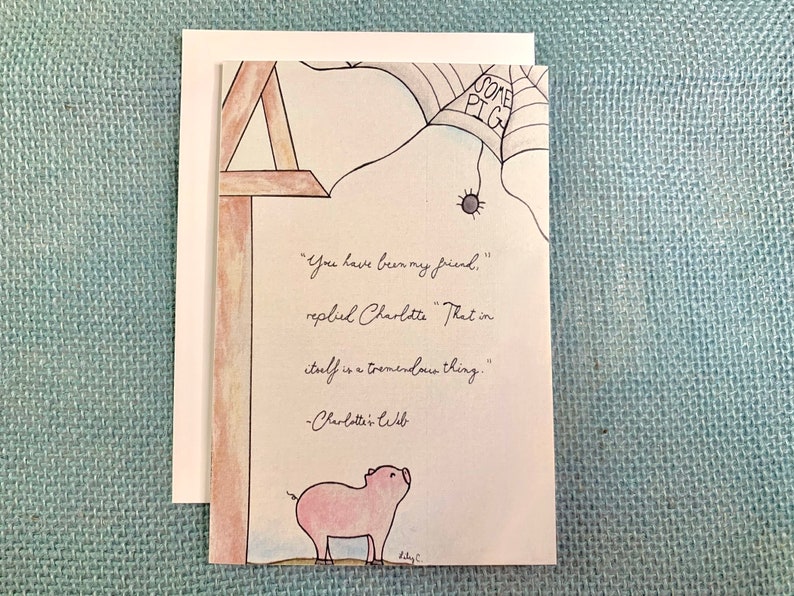 Charlotte's Web Card - Etsy