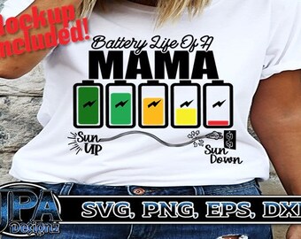 Battery Mom Svg | Etsy