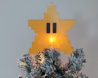 Super Mario Power Star Tree Topper - Etsy